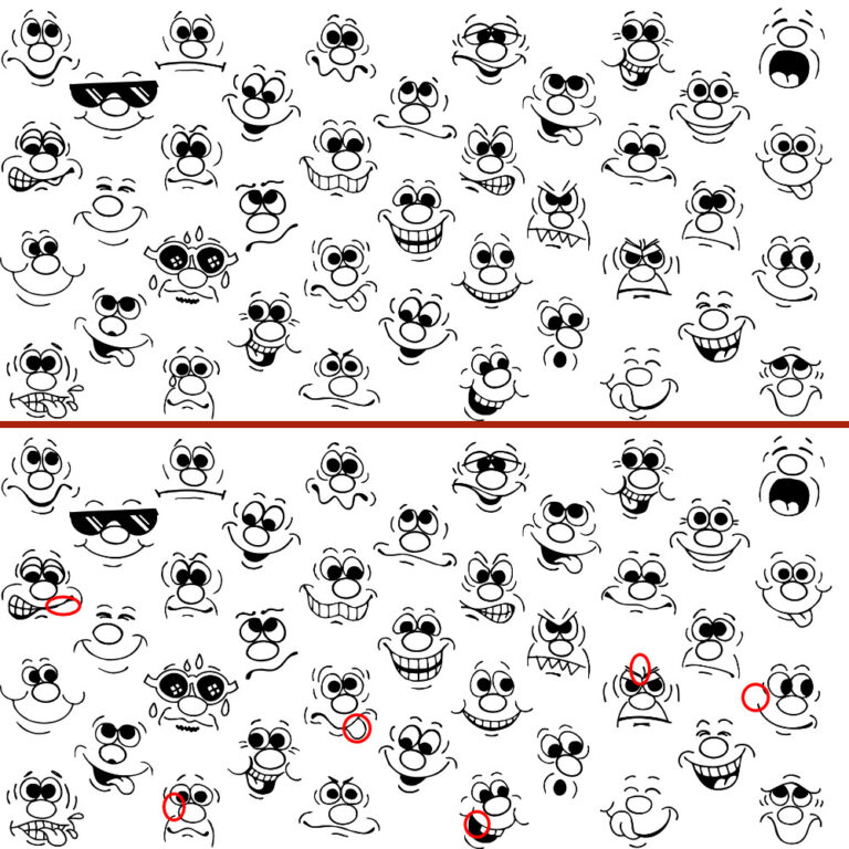 Finde 6 Fehler im Suchbild: 3 Kinder Suchbilder - DasKIAS